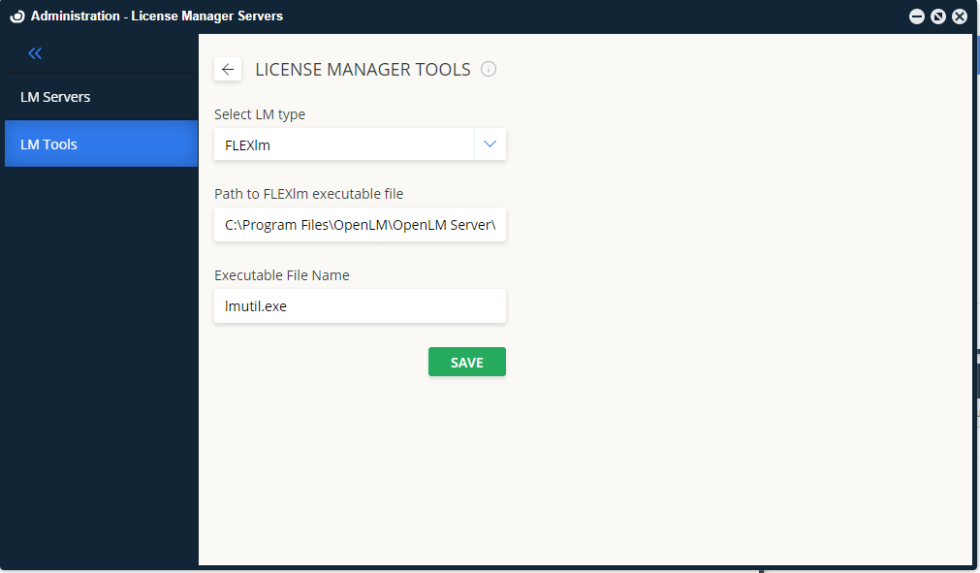 Configuring OpenLM For FlexLM License Manager Interface