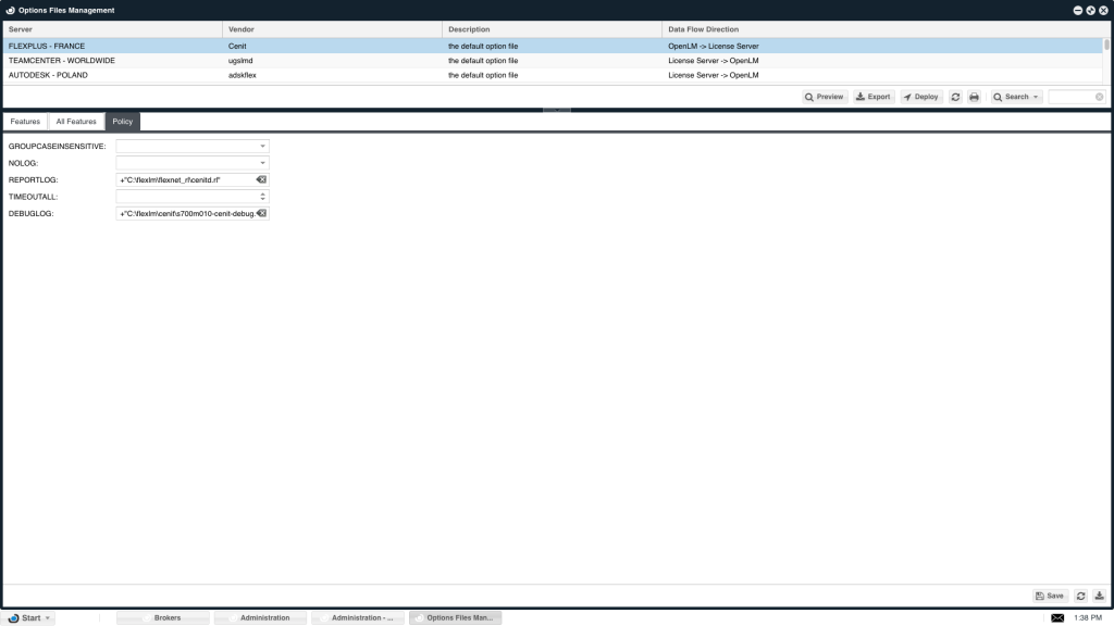 Options File management Using OpenLM EasyAdmin - OpenLM