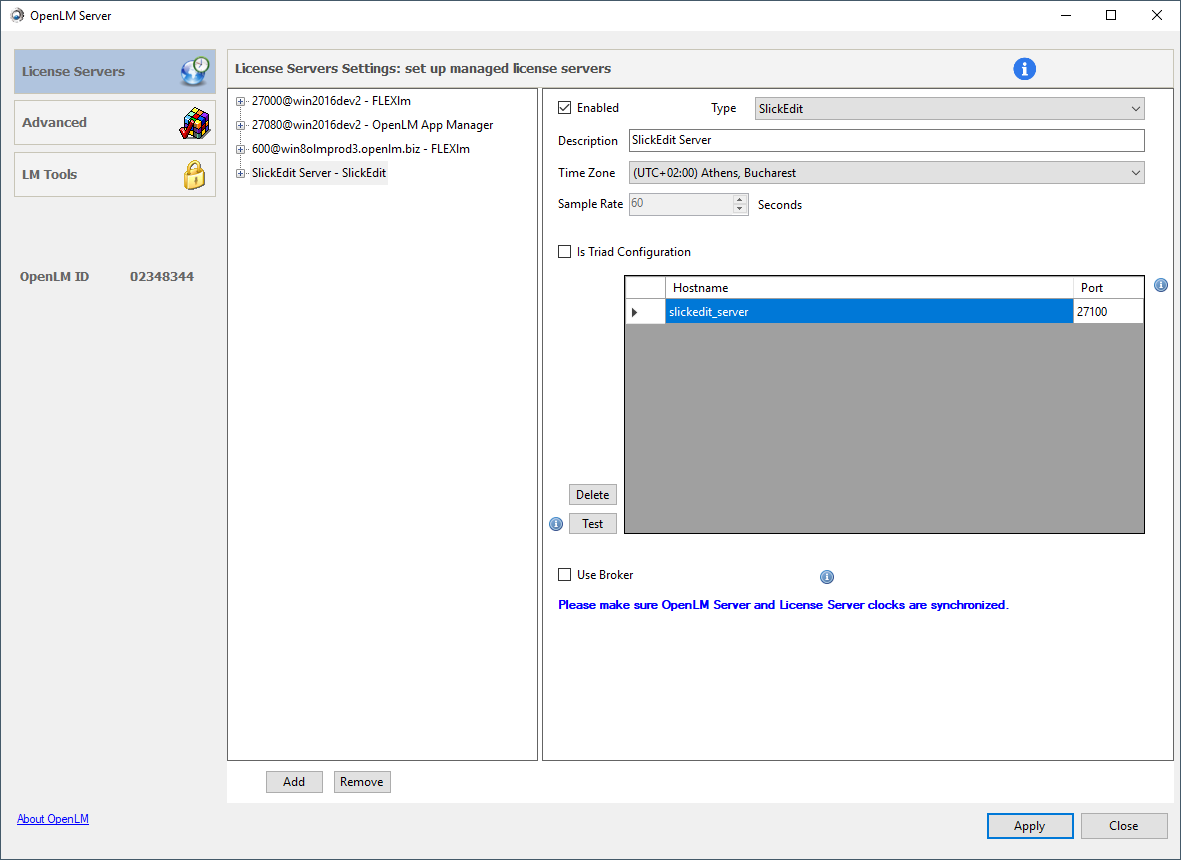 Interfacing the Slickedit license manager - KB4001o