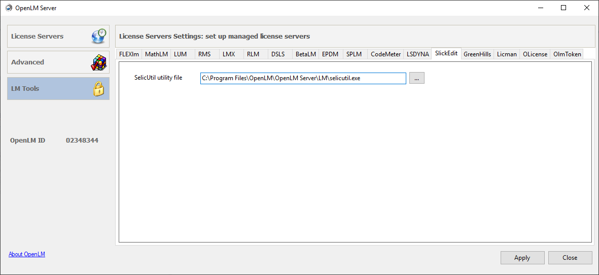 Interfacing the Slickedit license manager - KB4001o