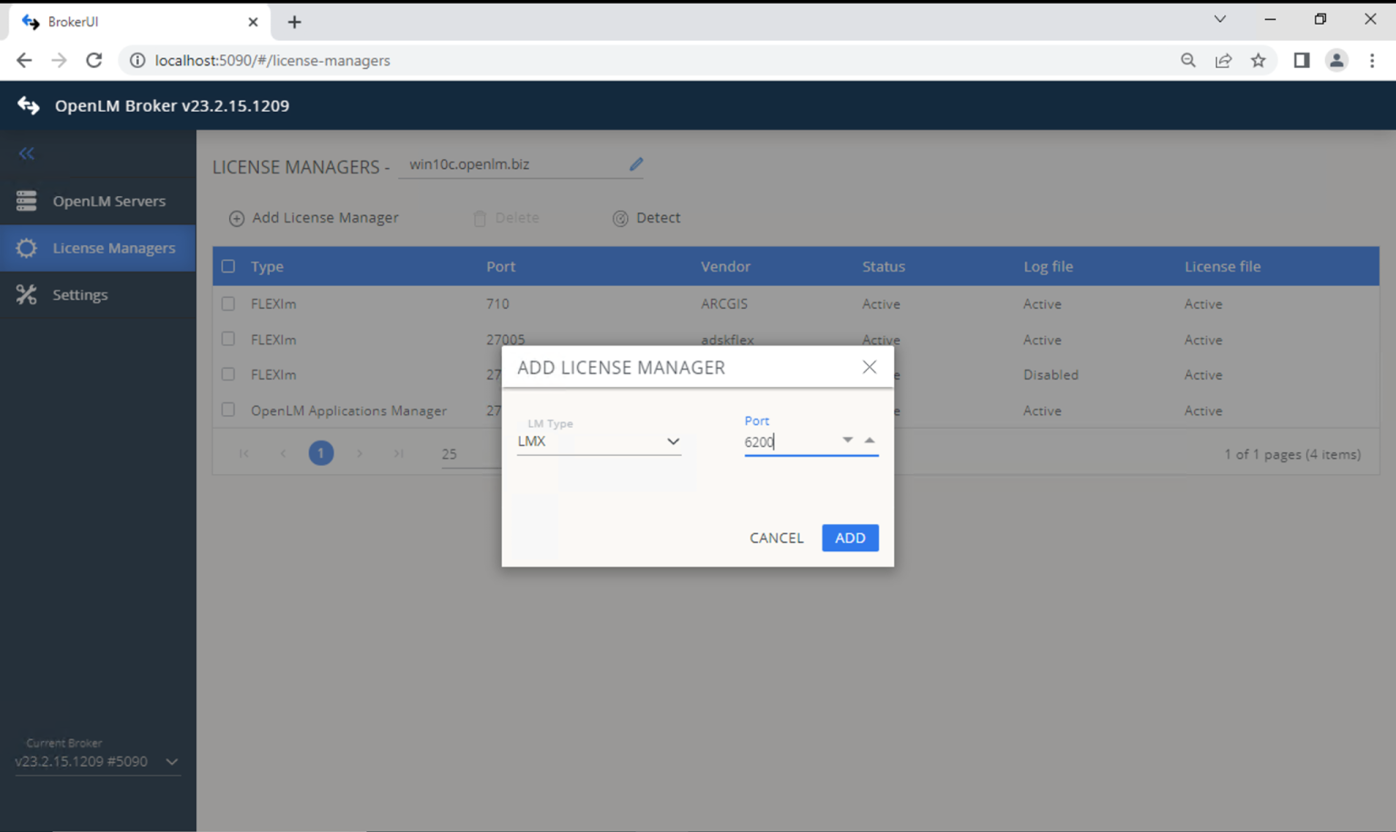Monitoring the LM-X license manager with OpenLM